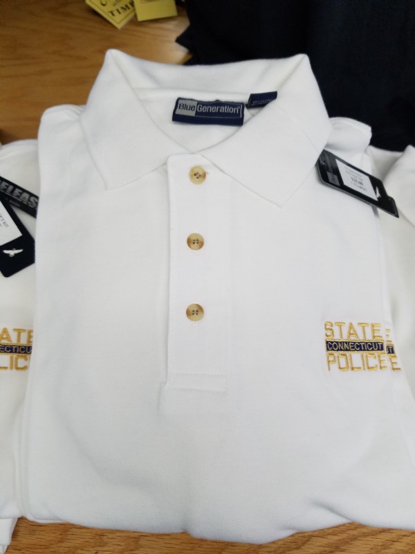 Polo (White) w/CSP Hat Pin Logo | CSPAAA Alumni Store